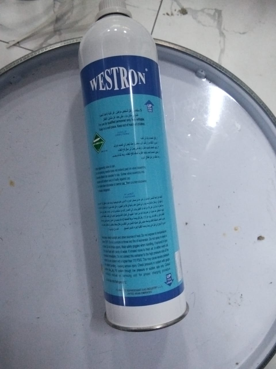 Westron R134a gas cans 950g - Coolmass Refrigeration