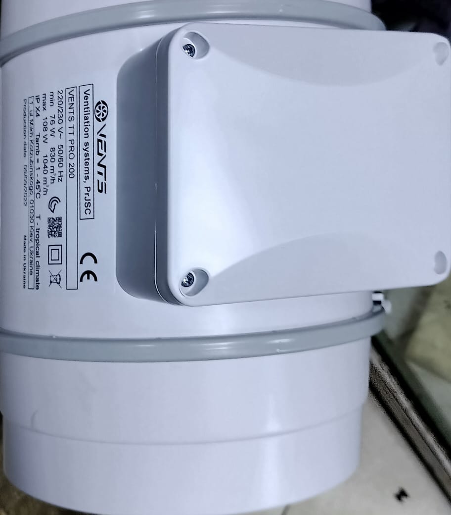 250mm PVC Inline Duct Fans - Coolmass Refrigeration